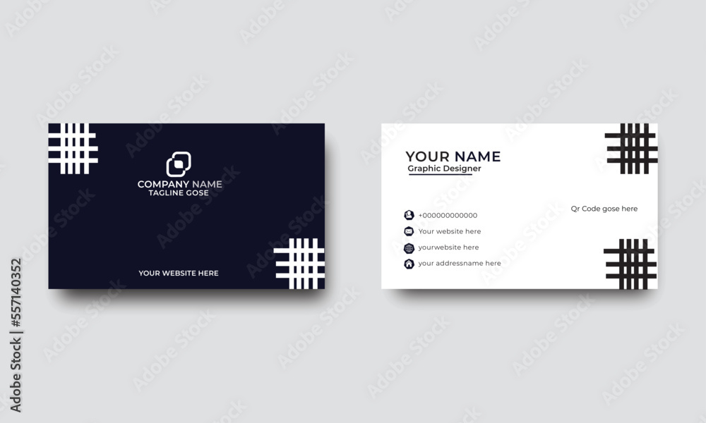 Modern presentation card with company logo. Vector business card ...