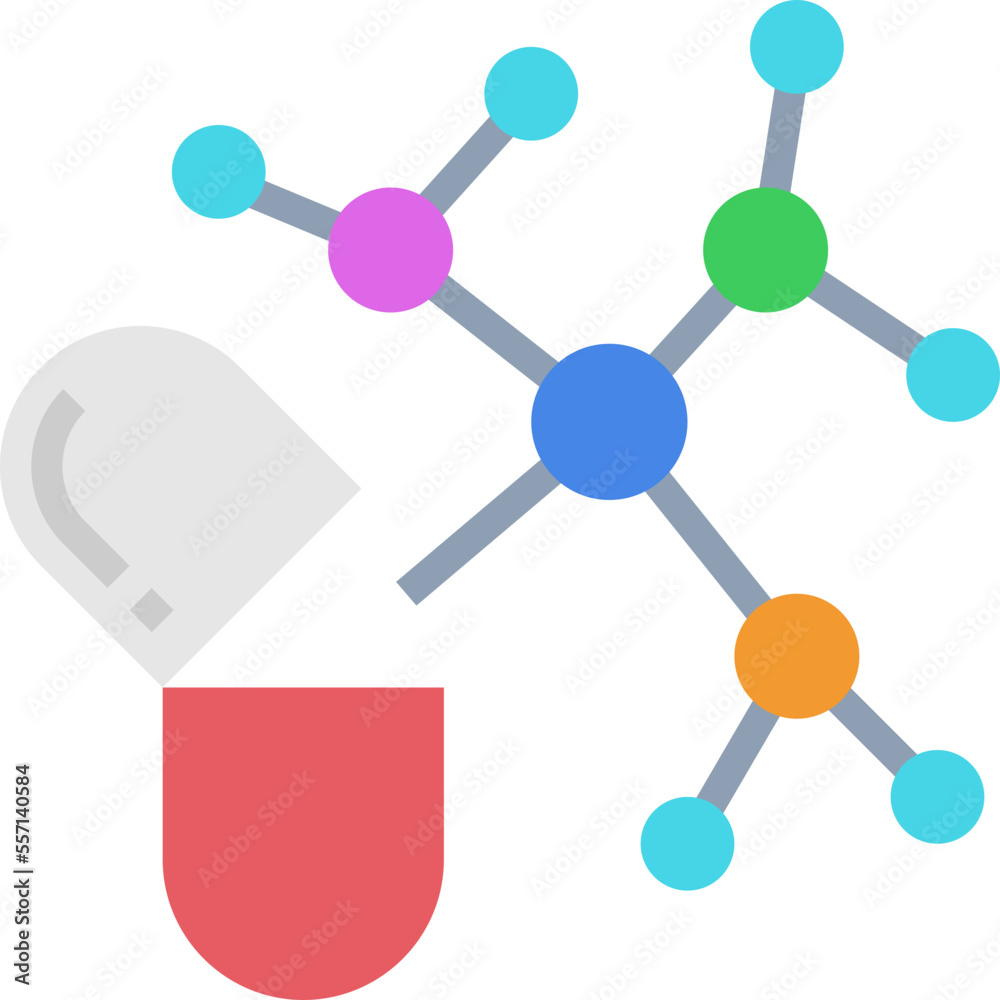 nanomedicine flat style icon Stock Vector | Adobe Stock