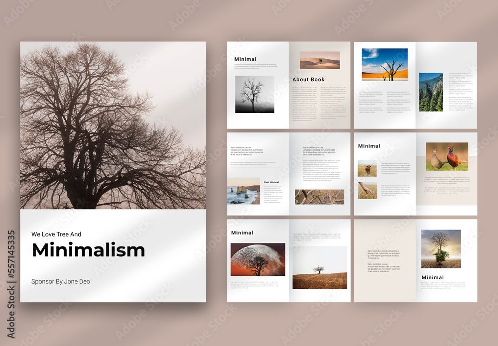 Minimal Magazine Layout Stock Template | Adobe Stock