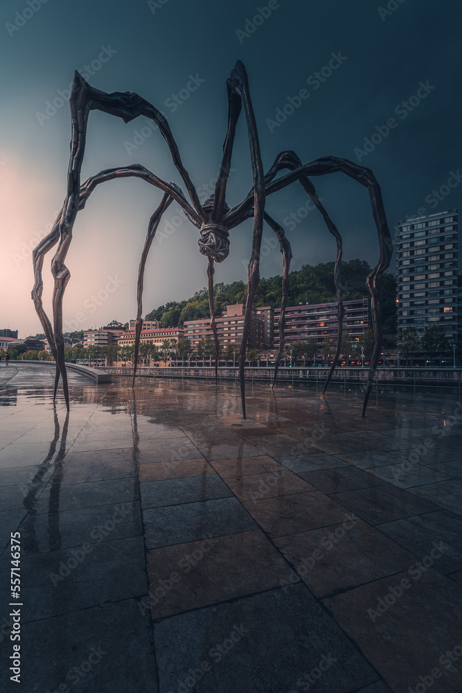 Maman by Louise Bourgeois, The Spider sculpture behind Guggenheim ...