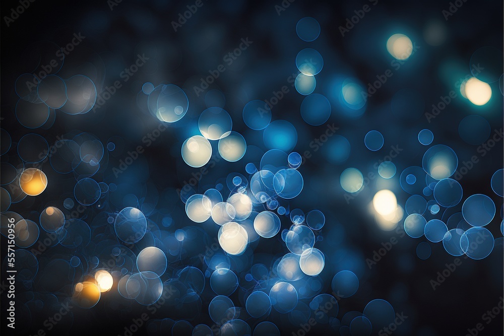 Defocused abstract blue lights background . bokeh lights. concept ...