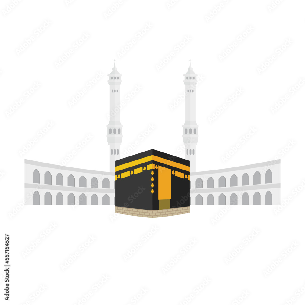 Kaaba Mecca Illustration Stock Vector | Adobe Stock