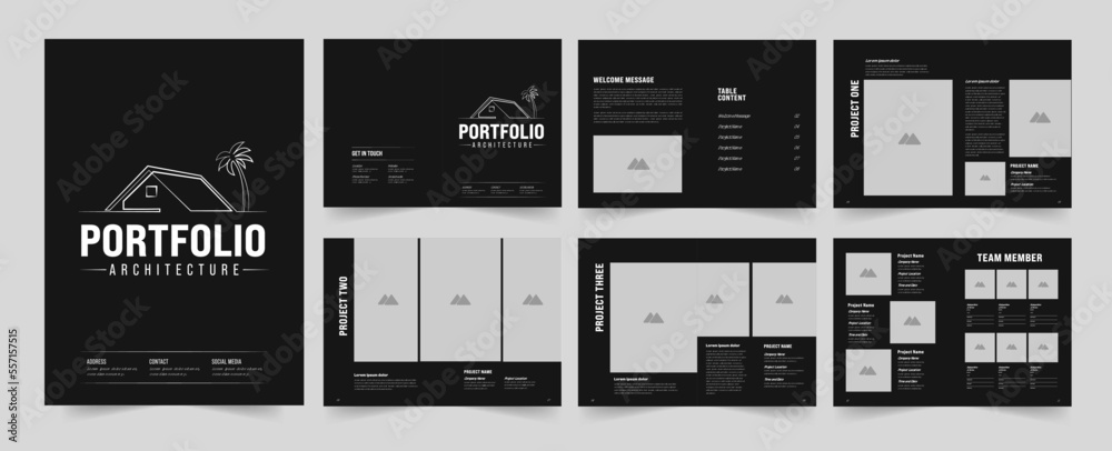 Architecture and interior portfolio design, a4 size portfolio brochure ...