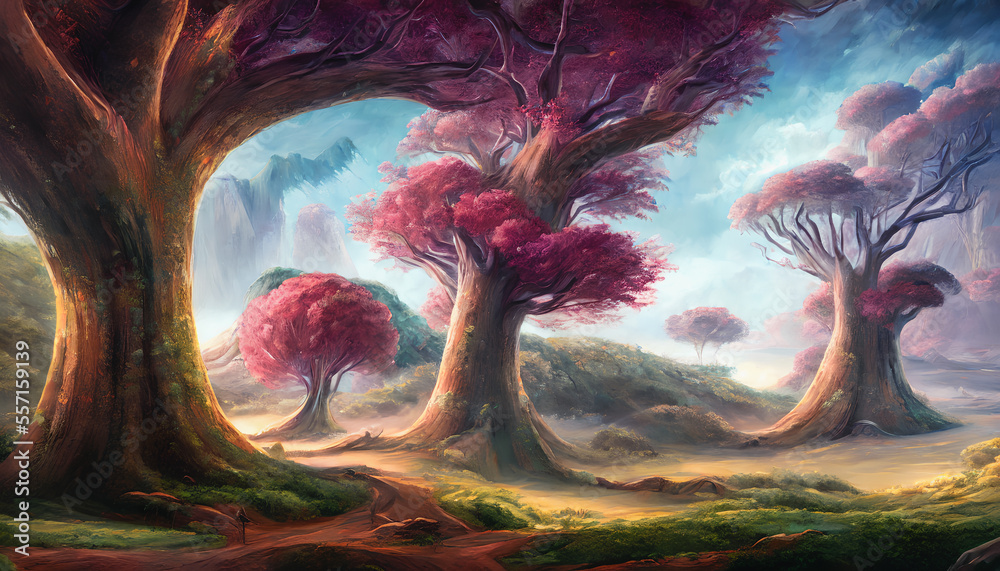 Majestic painting portrays the last tree of life on Earth, standing ...