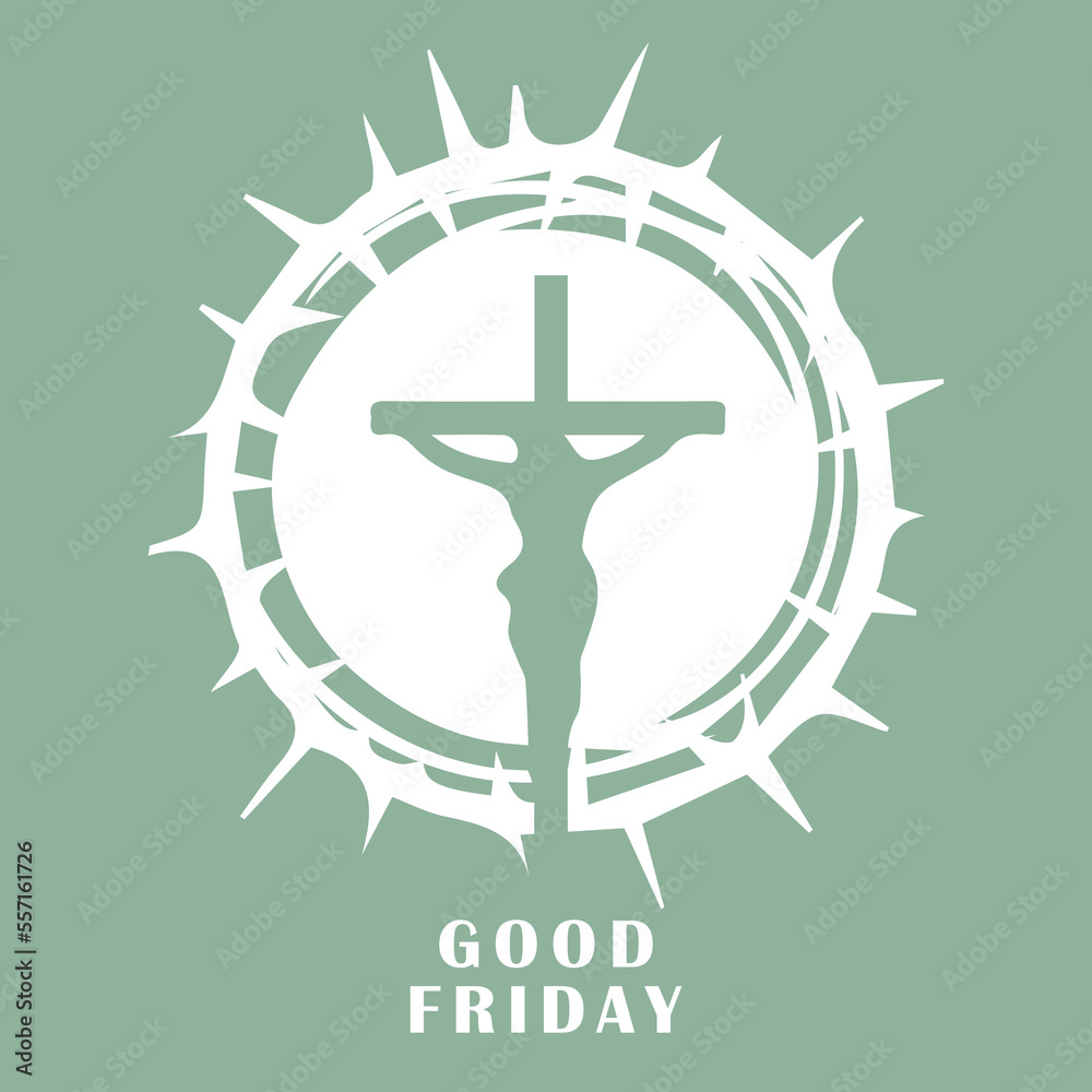Good friday background with jesus christ crucifixion Stock Vector ...