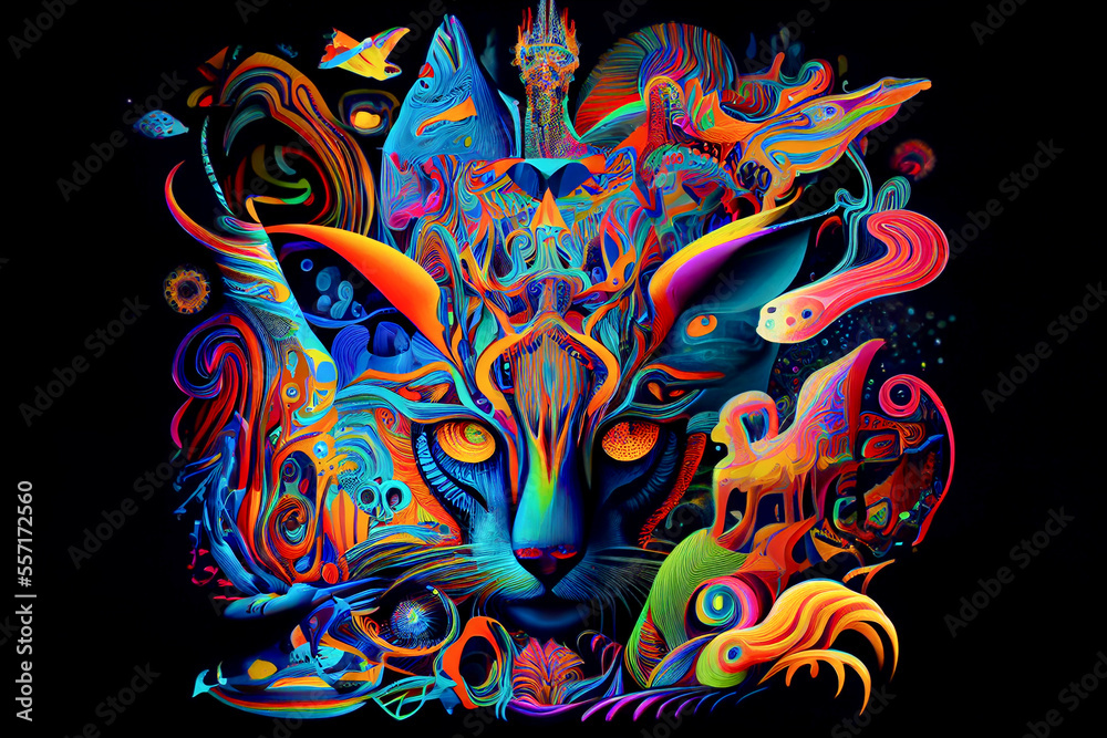 Generative AI abstract render of a mythical fantasy creature Stock ...