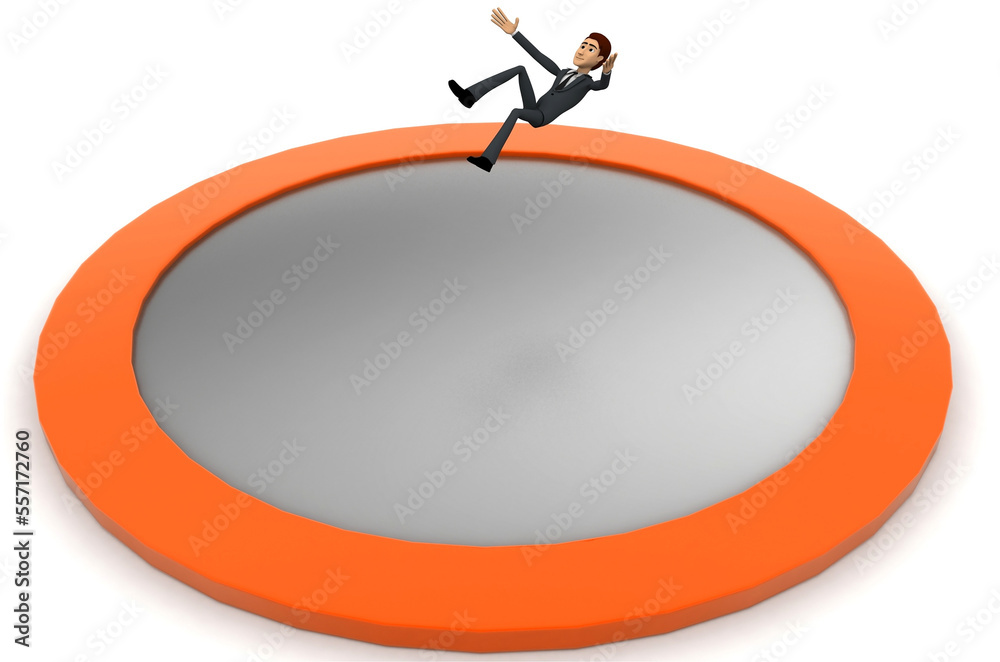 3d Man Falling Into Big Water Hole Concept Stock Illustration Adobe Stock