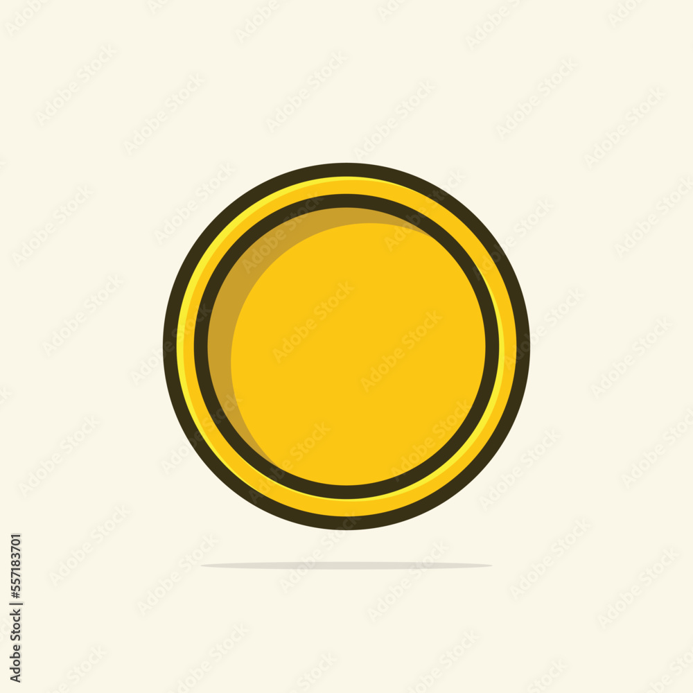 Gold coins in cartoon style vector illustration Stock Vector | Adobe Stock
