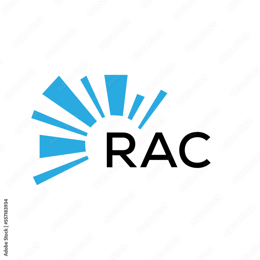 Vecteur Stock RAC letter logo. RAC blue image on white background and ...