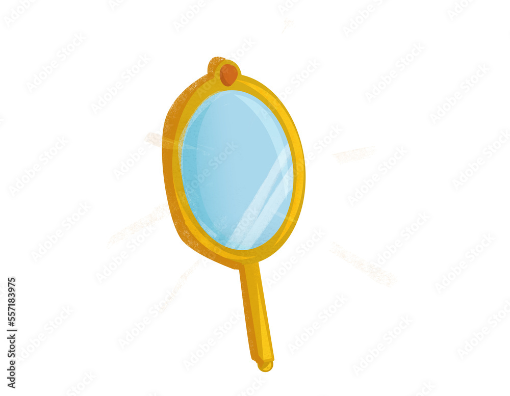 Cartoon element mirror on white background Stock Illustration | Adobe Stock
