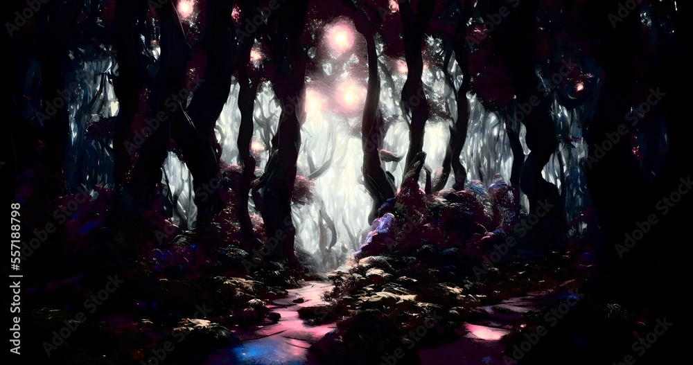 Atmospheric dark grim forest (Pack of 100+ illustrations) in 4K ...