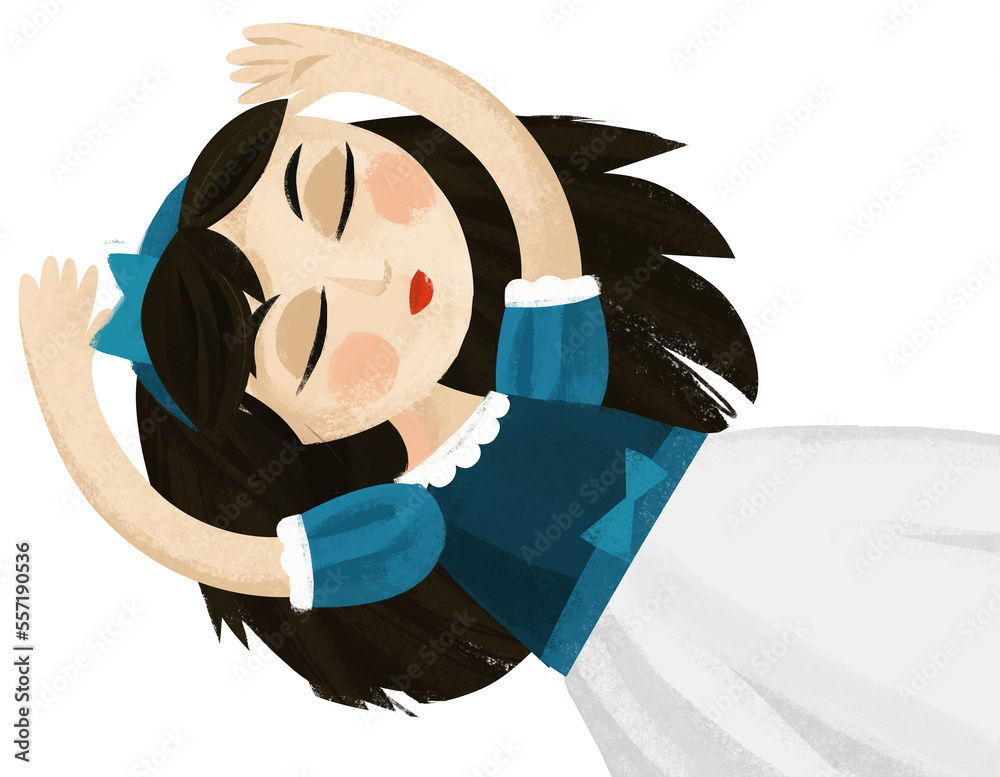 cartoon scene with princess queen smiling illustration for children ...