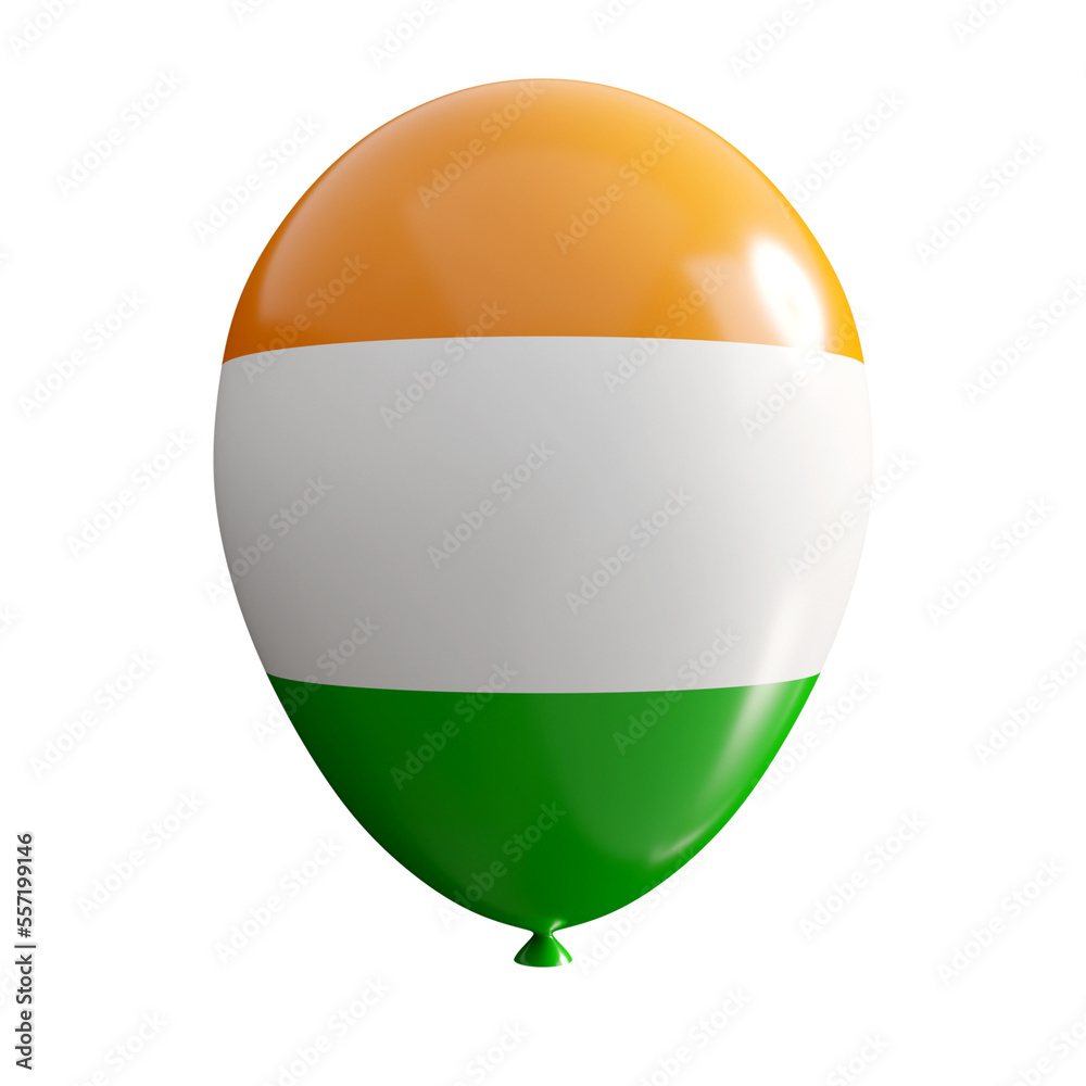 Balloon 3d in Indian tricolor flag colors Stock Illustration | Adobe Stock
