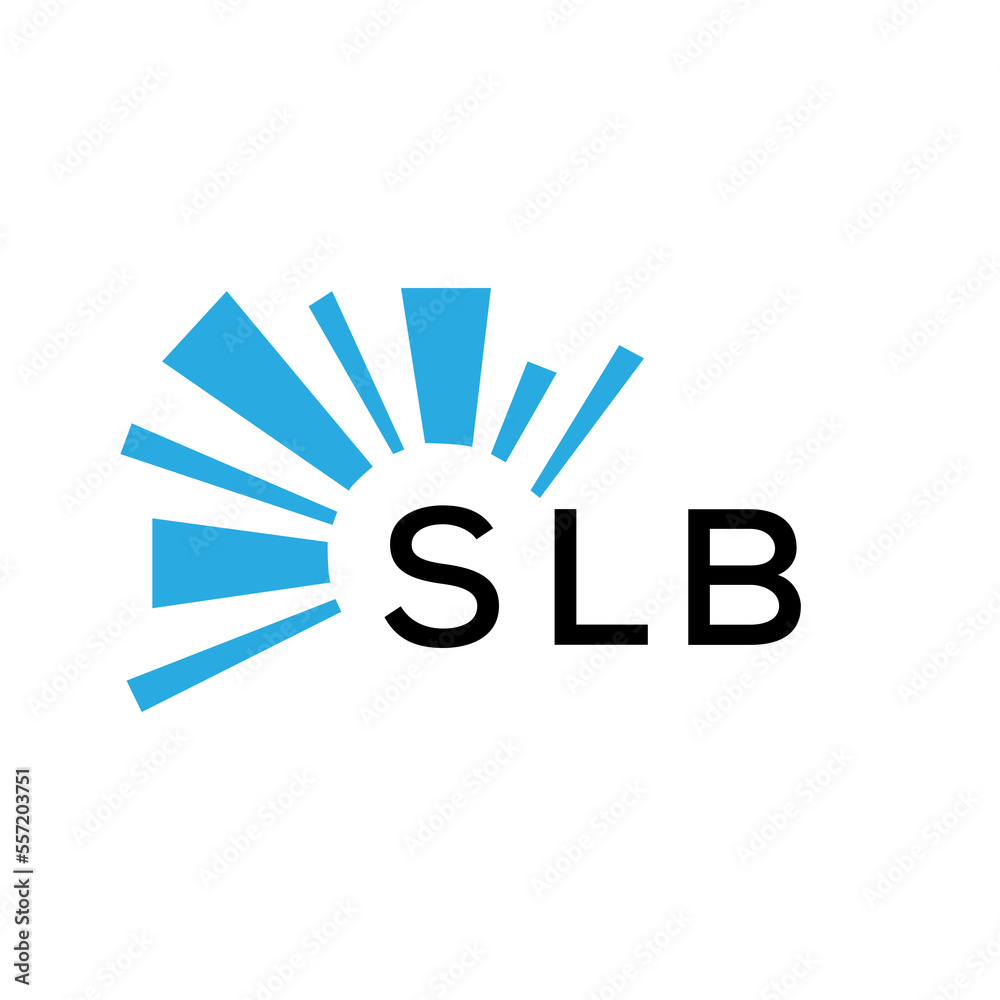 Vetor de SLB letter logo. SLB blue image on white background and black letter. SLB technology ...