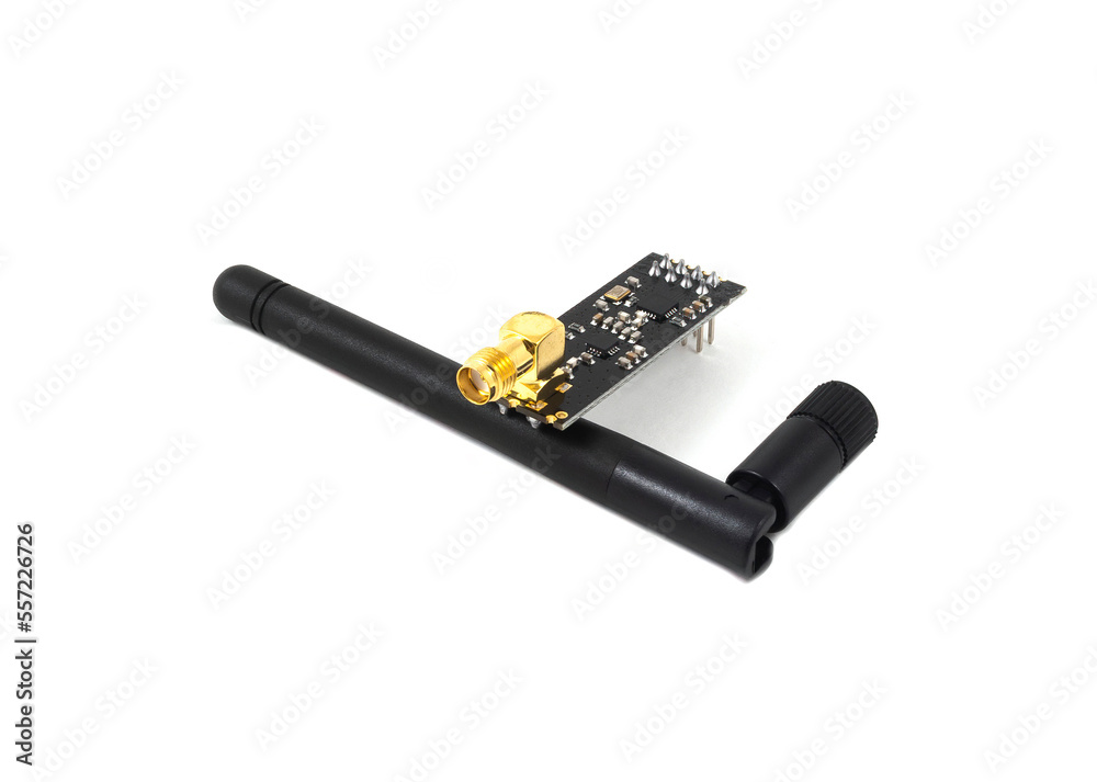 wifi development board with antenna isolated on white background ...