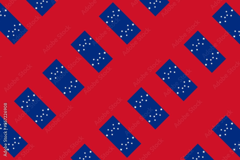 Geometric pattern in the colors of the national flag of Samoa. The ...
