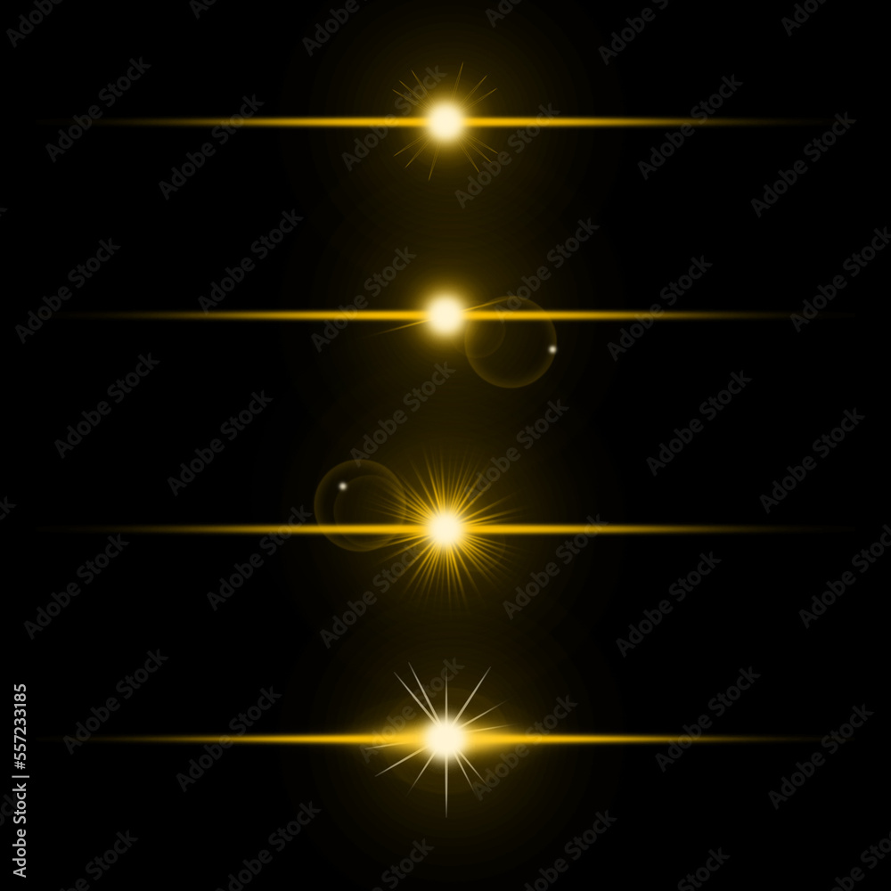 realistic Lens flares set Stock Illustration | Adobe Stock