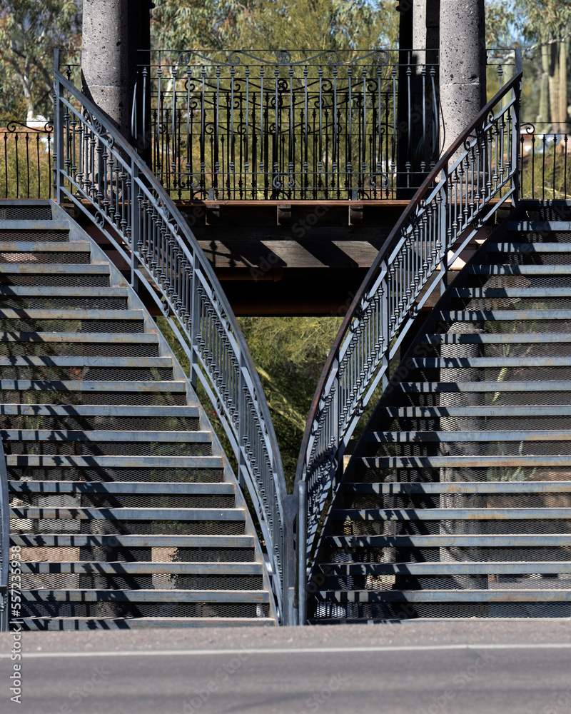 Beautiful circular stairs in an Arizona building Stock Photo | Adobe Stock