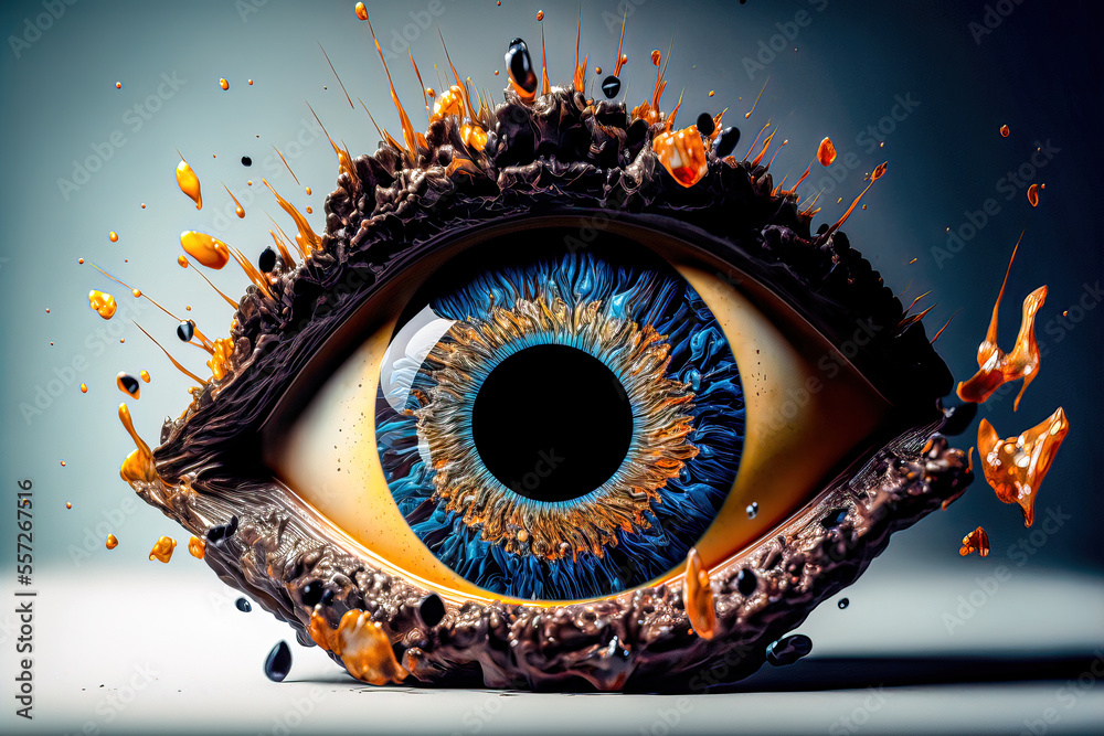 ภาพประกอบสต็อก Auge Das sehende Auge Optikus Retina Iris Ophthalmos ...