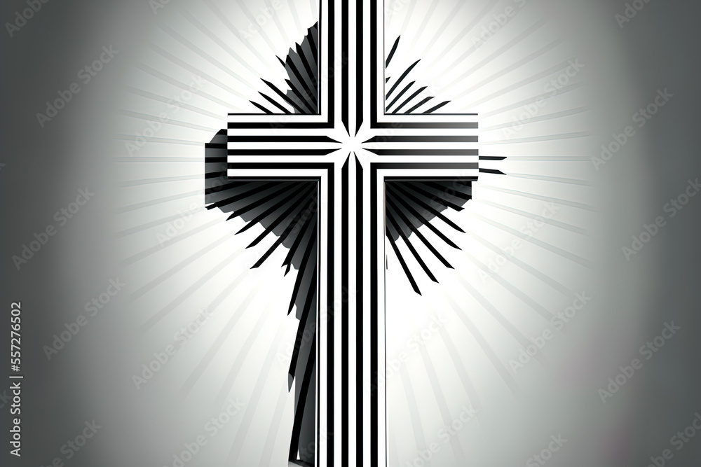 Christian cross, linear and contemporary Christianity and faith modern ...