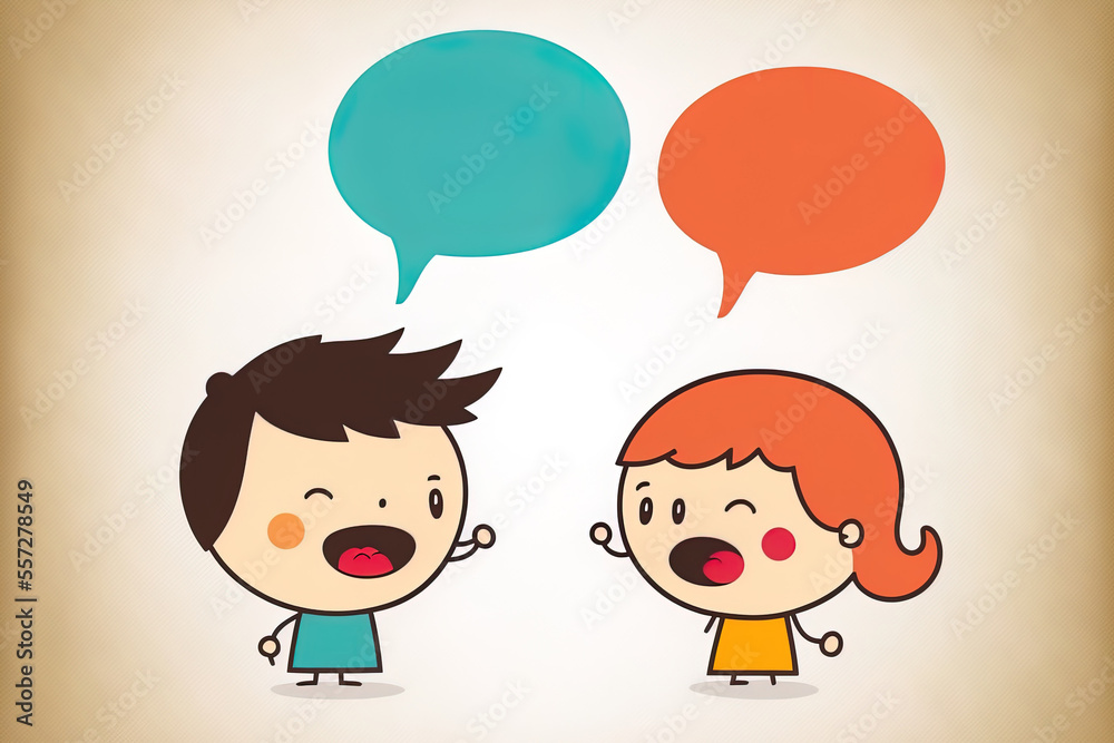 cartoon representation of animated characters conversing and debating ...