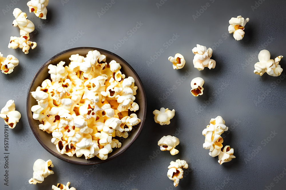 Generative AI digital art of a popcorn bucket of tha popcorn minimalist ...