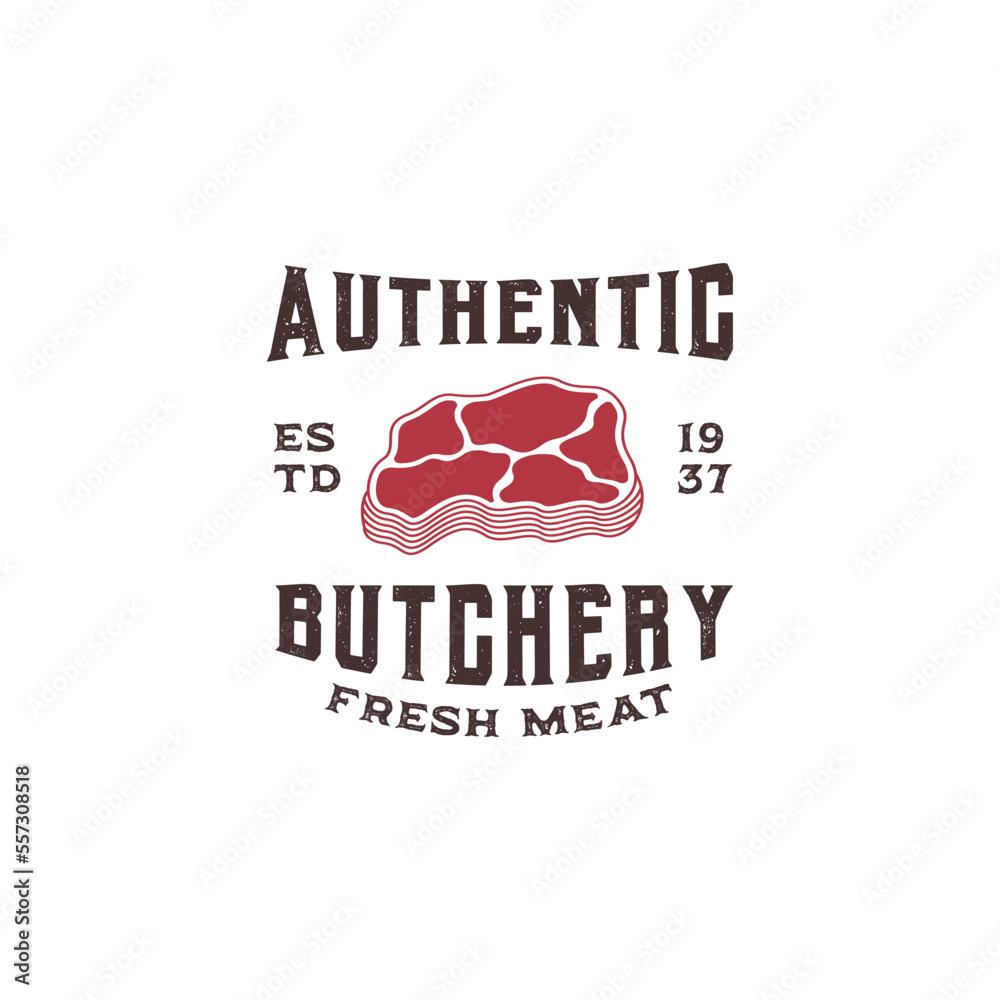 labels badges emblems and logo design elements for meat store or ...