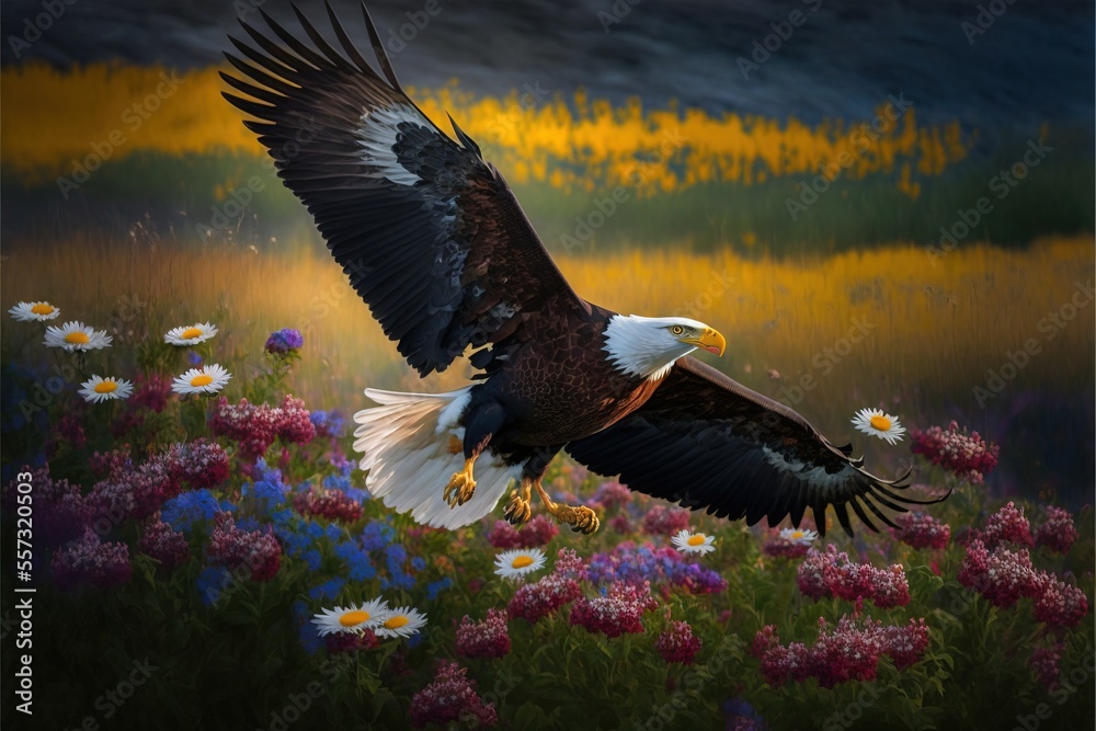 Eagle Flying Painting