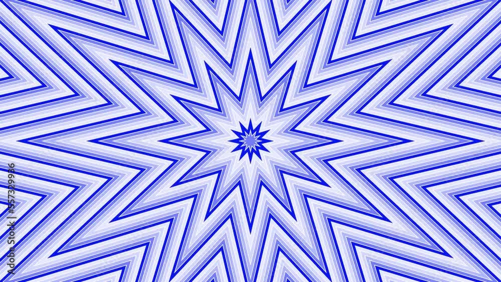 Video Stock Blue octagonal star simple flat geometric on white ...