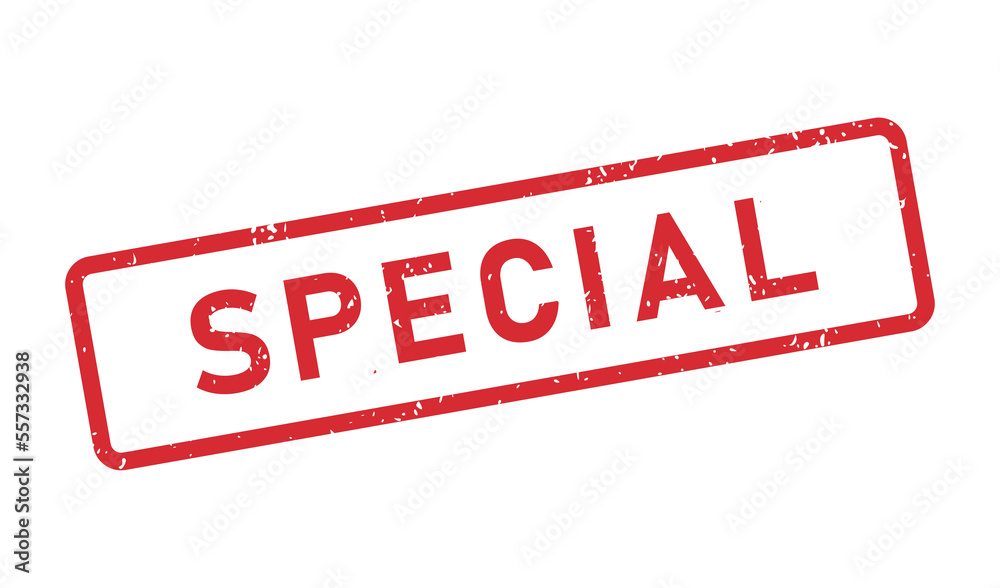 Grunge Special word rubber stamp. Special sign sticker set. Grunge ...