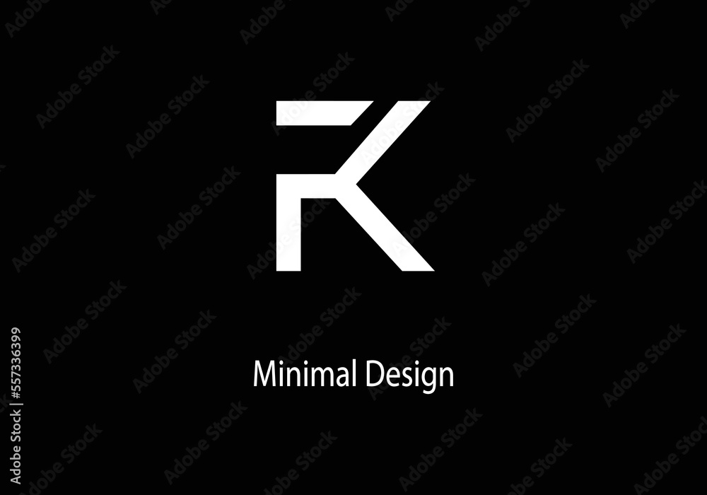 Alphabet FK monogram logo design. Alphabet FK. FK vector logo. Modran ...