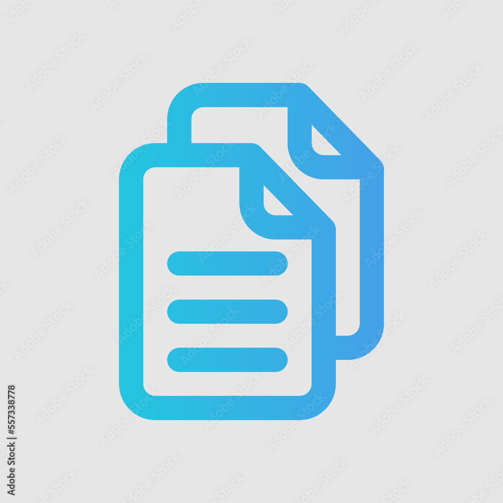 Copy icon in gradient style about user interface, use for website ...