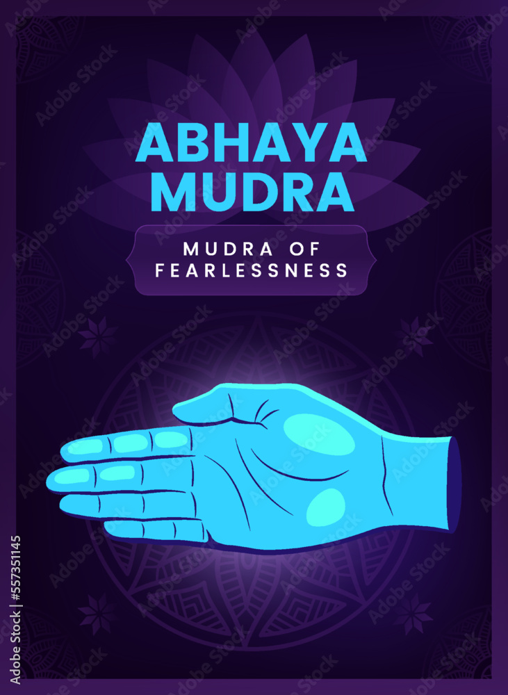 Abhaya Mudra Mudra Hand Gesture - Vector illustration Stock Vector ...