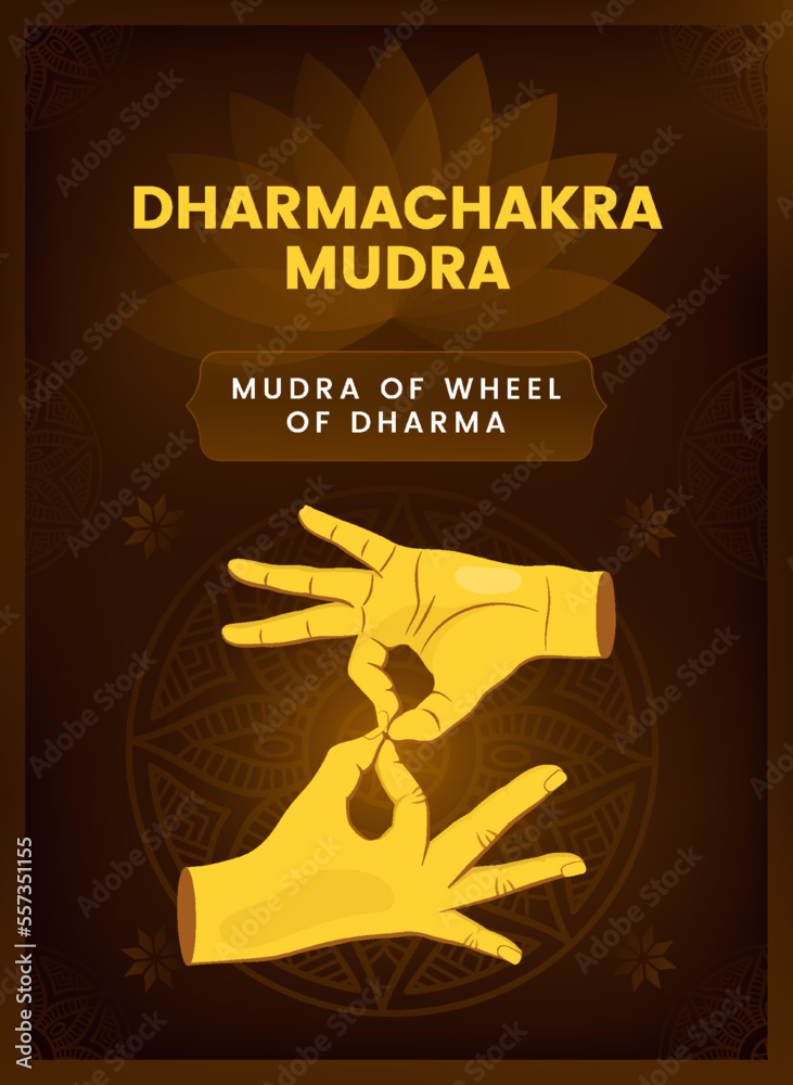 Dharmachakra Mudra Hand Gesture - Vector illustration Stock Vector ...