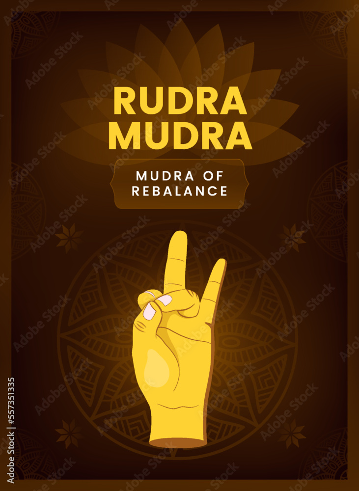 Rudra Mudra Hand Gesture - Vector illustration Stock Vector | Adobe Stock