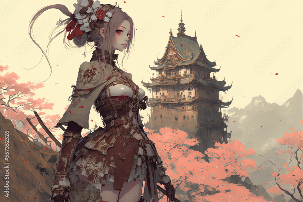 Beautiful Japanese Anime Girl, Abstract Art, Character Concept, Digital ...