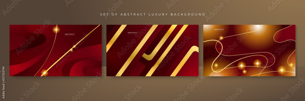 Elegant abstract gold background with shiny elements red shade ...