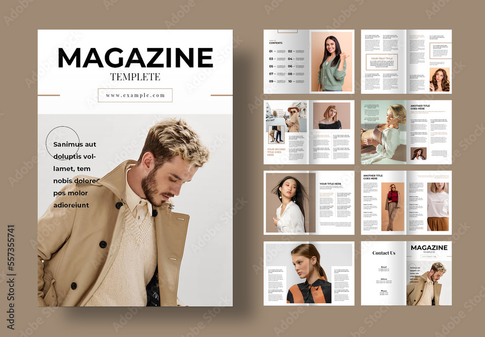 Simple Magazine Stock Template | Adobe Stock