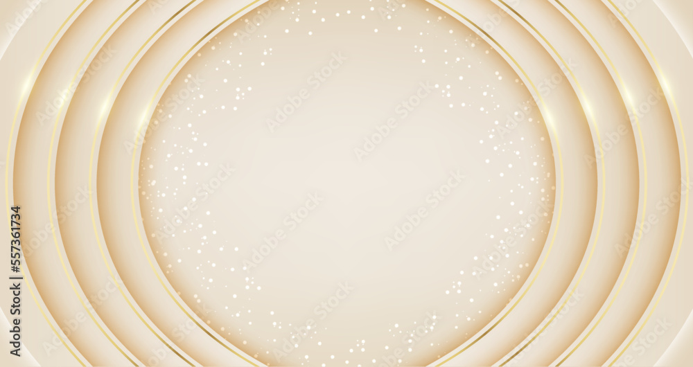 Abstract. Geometric shape cream and gold background. luxury background ...