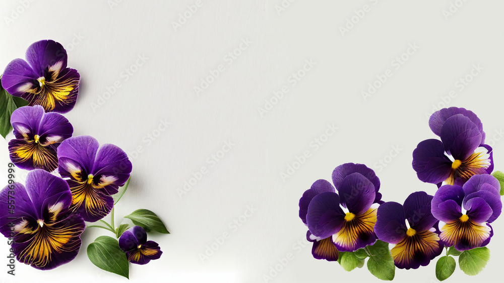 Beautiful, colorful spring flowers, pansies, background/wallpaper ...