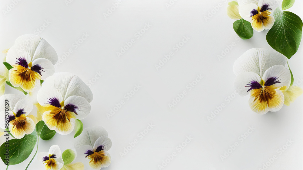 Beautiful, colorful spring flowers, pansies, background/wallpaper ...