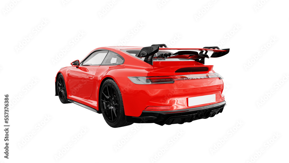 red PORSCHE car isolated on white, Porsche 922 gt3 Touring png ...