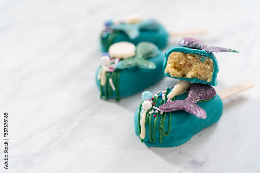 Mermaid cakesicles Stock Photo | Adobe Stock