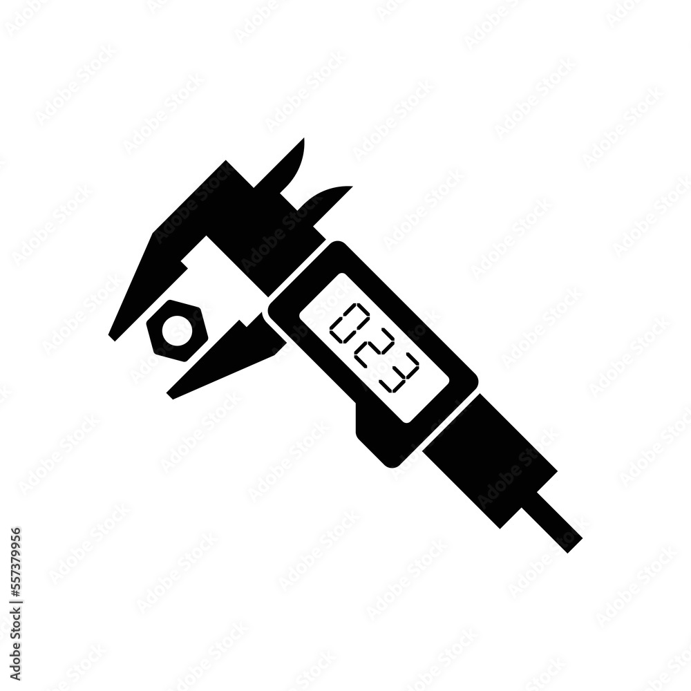 LCD electronic digital caliper micrometer gauge vernier icon design ...