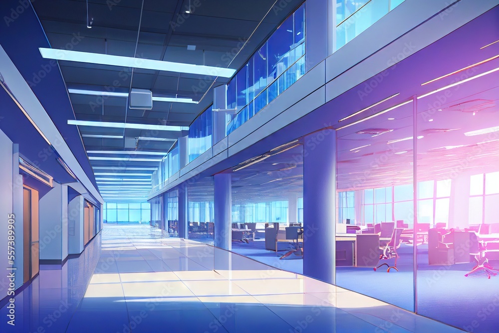 Modern Office Building - Generative AI image of a sleek and ...