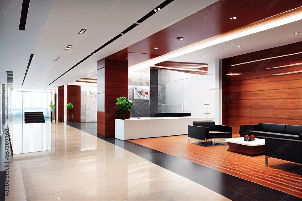 Modern Office Building - Generative AI image of a sleek and ...