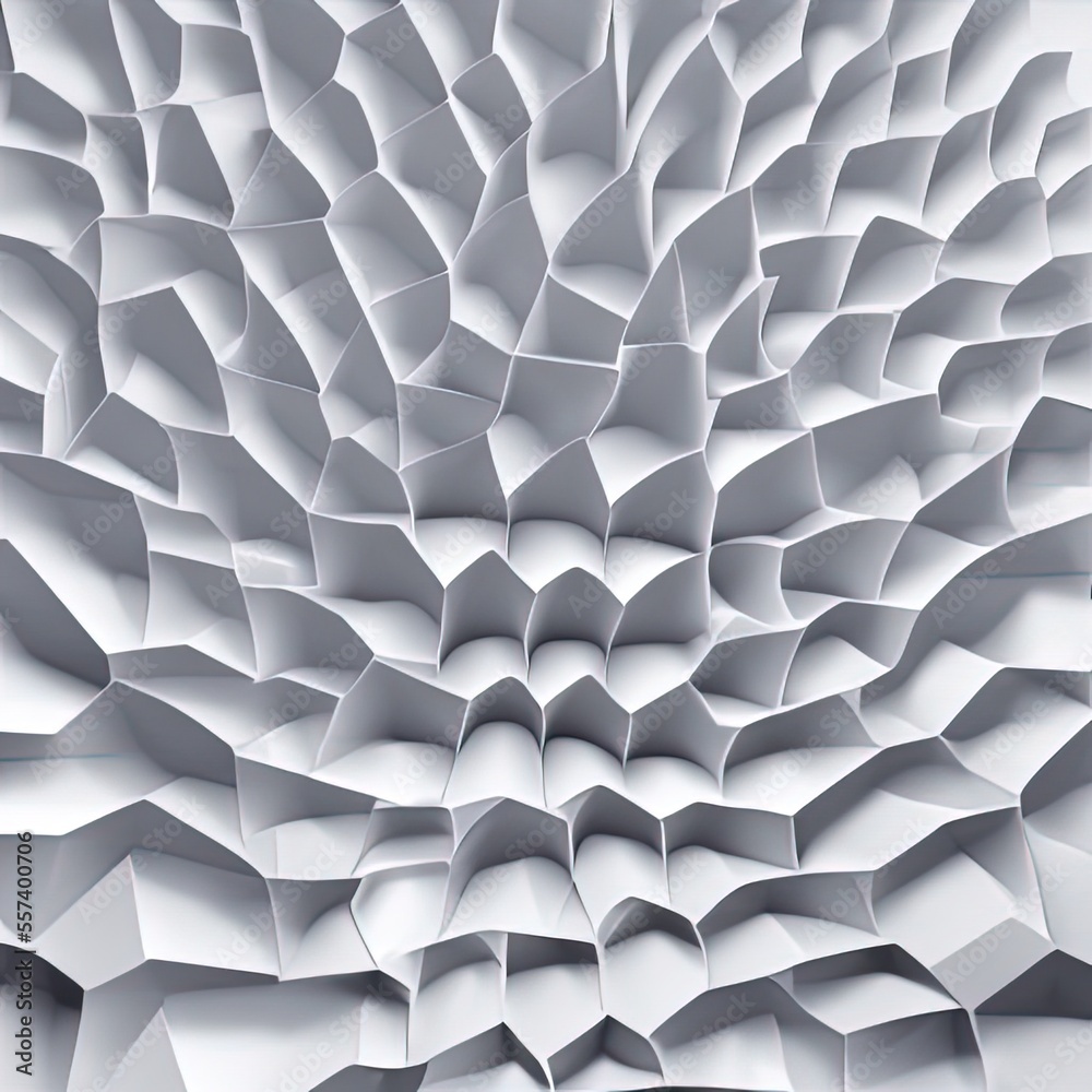 Parametric style white 3d shape background - generative ai Stock ...