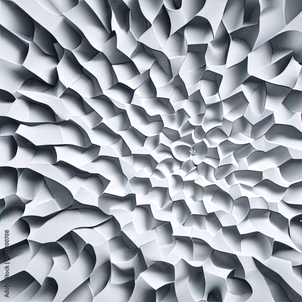 Parametric style white 3d shape background - generative ai Stock ...