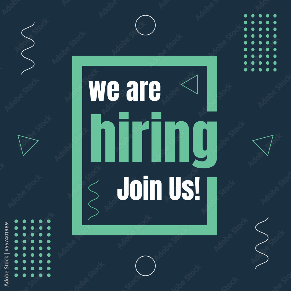 We are hiring join us announcement, Job vacancy join our team sign ...