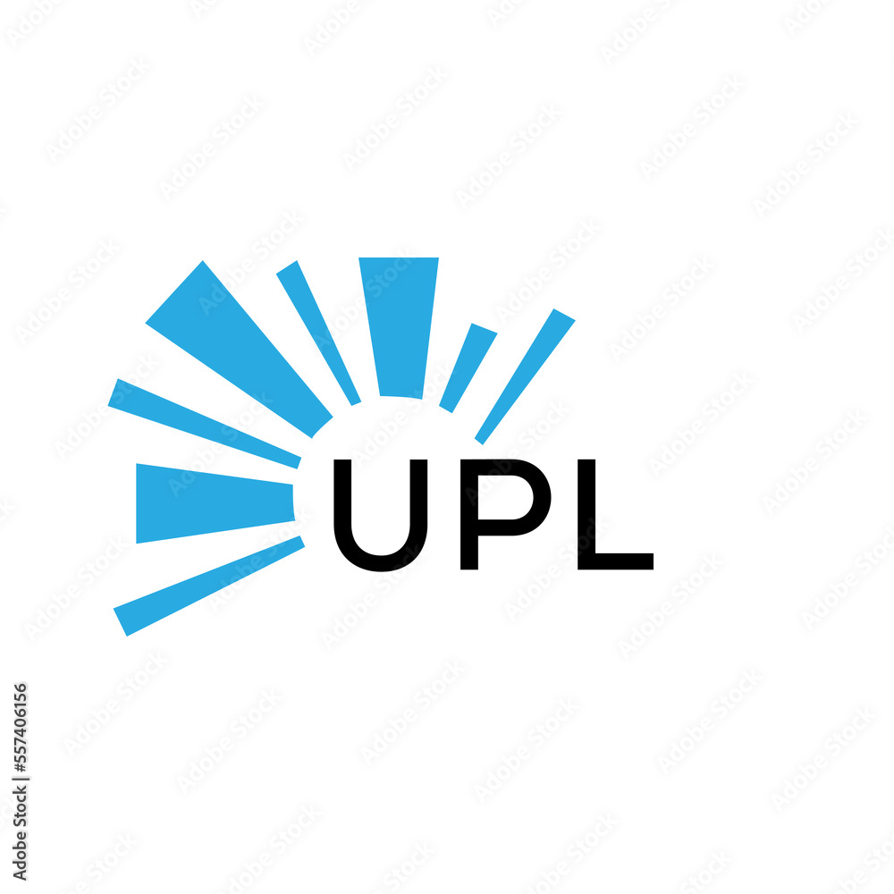 Vetor de UPL letter logo. UPL blue image on white background and black ...